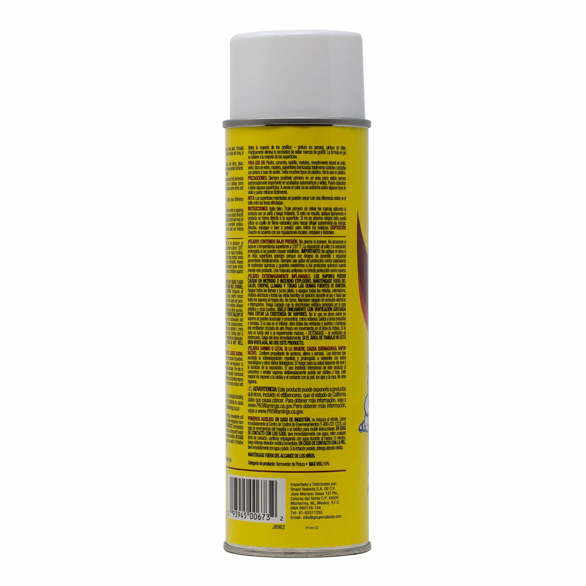 GOOF OFF Graffiti Remover: Aerosol Spray Can, 16 oz, Liquid - 494K90 ...