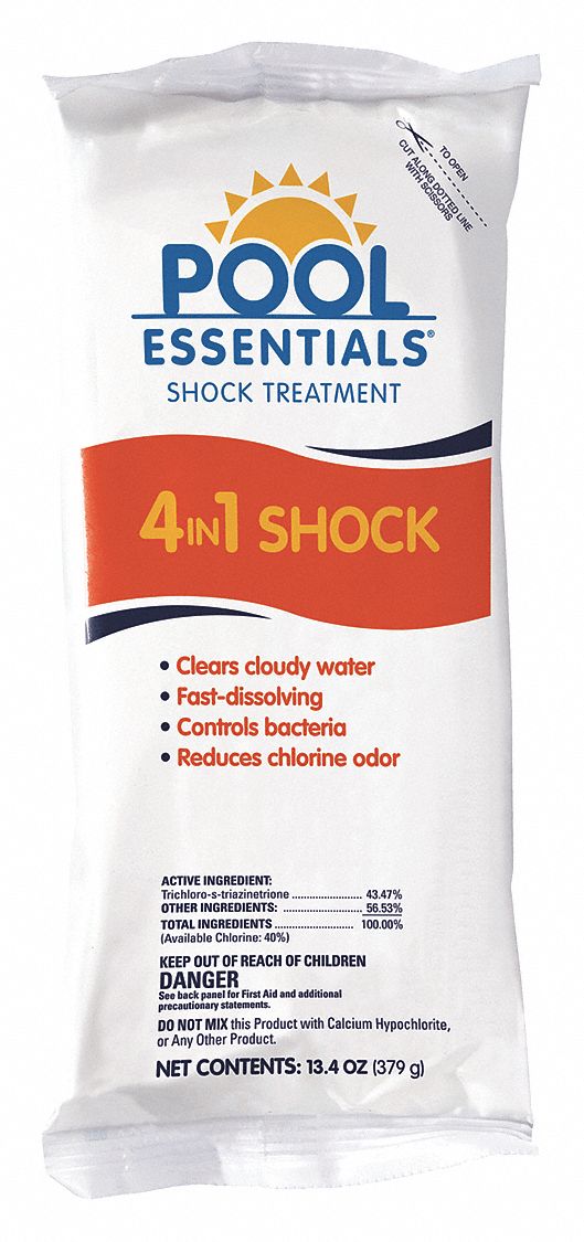POOL ESSENTIALS Pool Shock: Granular, Packet, 13.4 oz, 36 PK - 494P22 ...