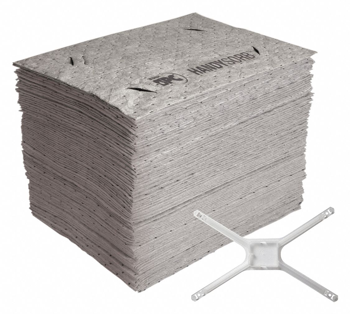 BRADY SPC ABSORBENTS, Sorbent Pad, Universal, Sorbent Pad - 496L74 ...