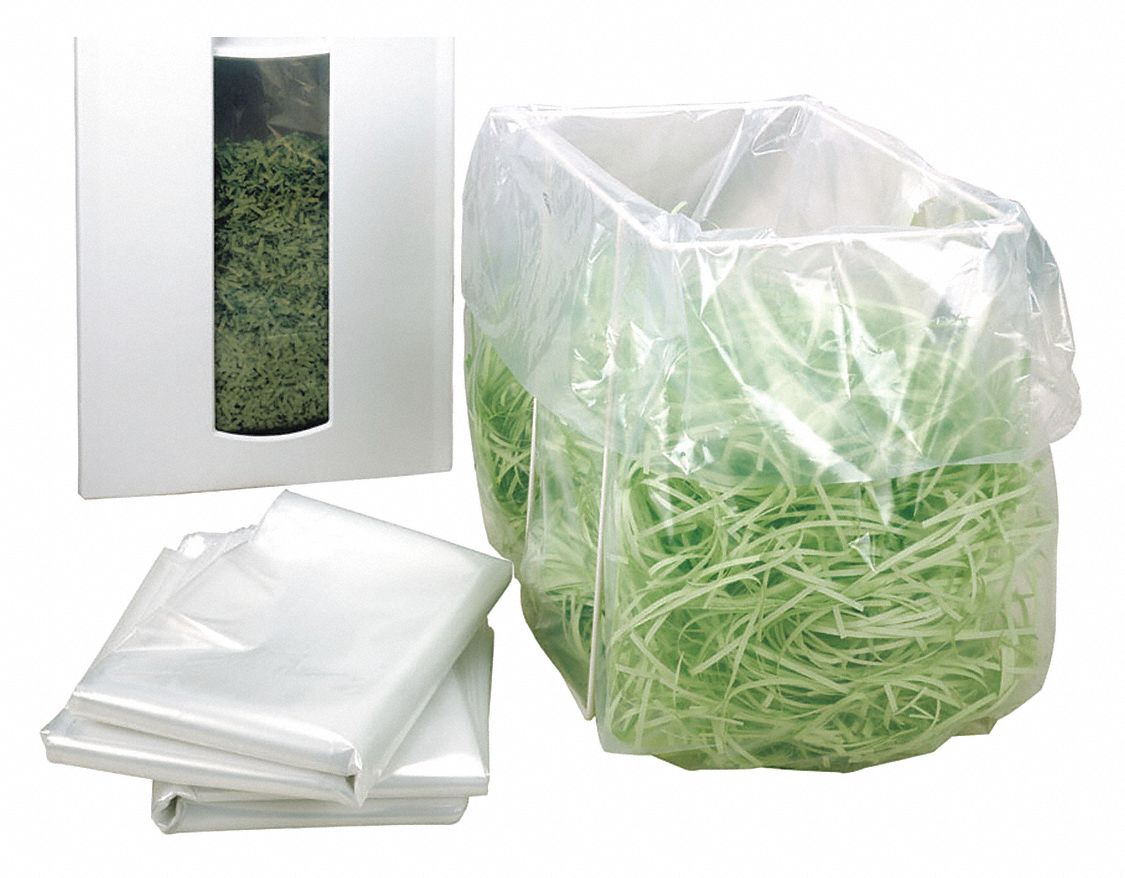 11 gal Size, Plastic, Shredder Bags - 496M09|HSM1310 - Grainger