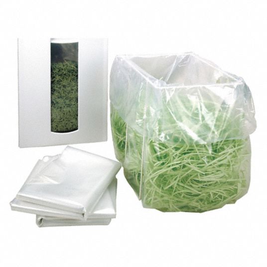 11 gal Size, Plastic, Shredder Bags - 496M09|HSM1310 - Grainger