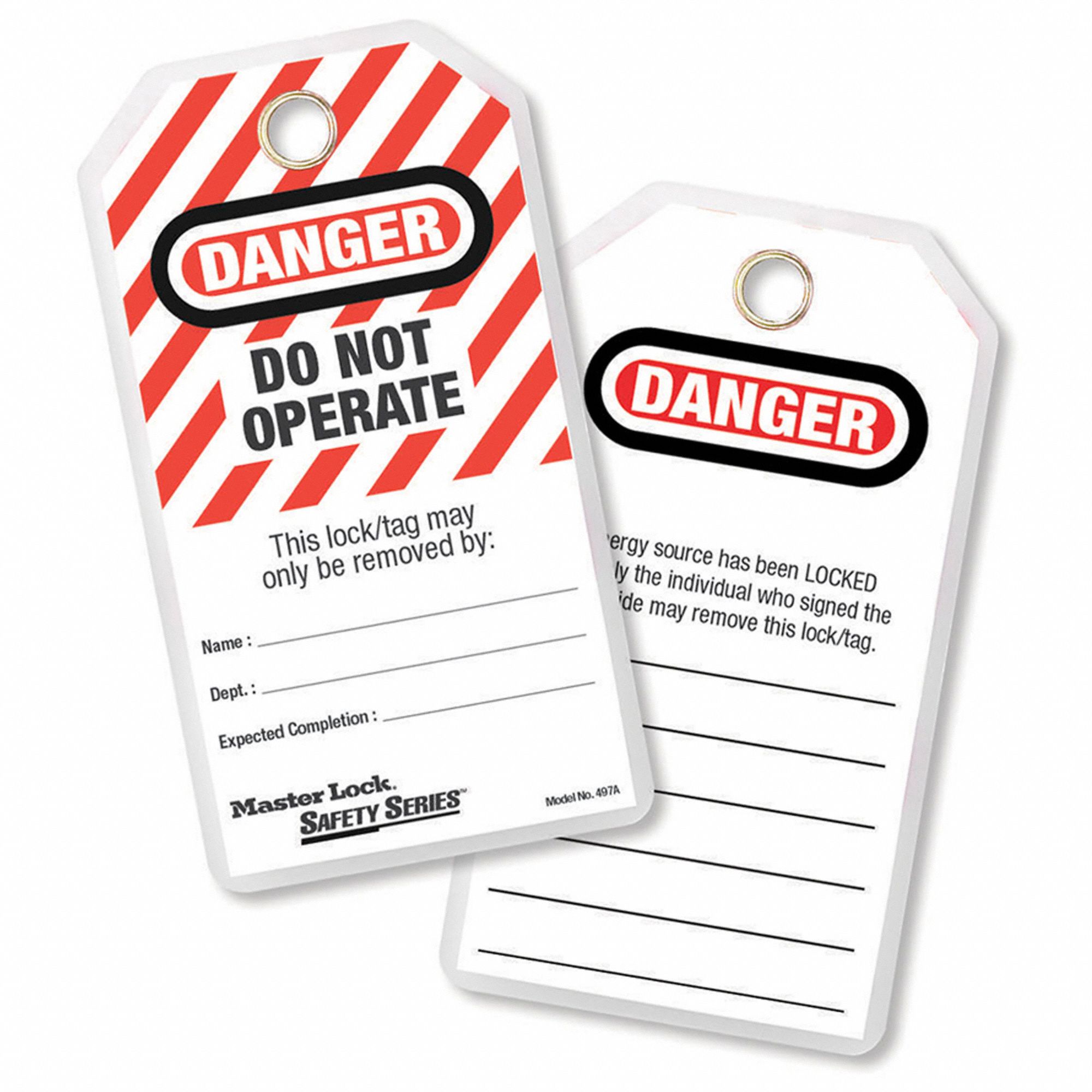 MASTER LOCK, Danger, Do Not Operate, Safety Tag - 48XM59|497A - Grainger