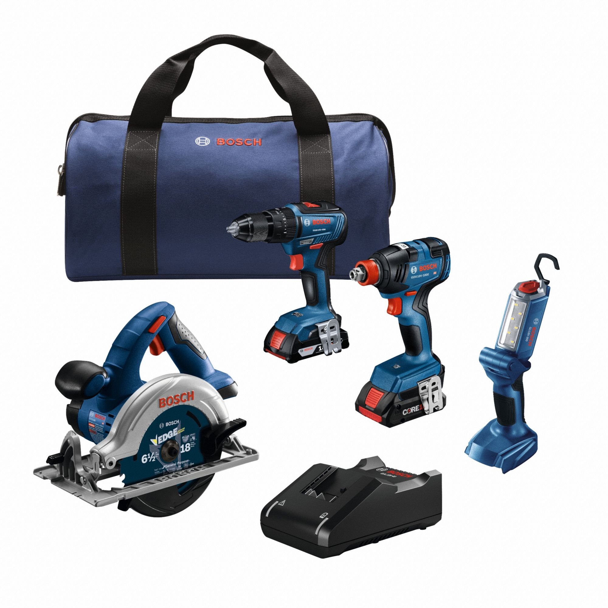 BOSCH, 4 Tools, Circular Saw/Hammer Drill/Driver/Impact Driver ...