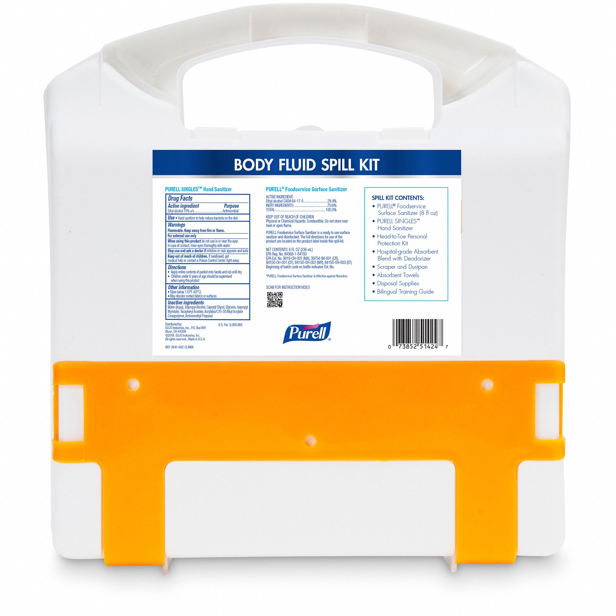 PURELL Spill Kit: 1 gal Volume Absorbed Per Kit, Absorbent Towels ...