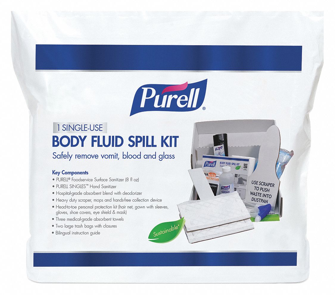 PURELL, 1 gal Volume Absorbed Per Kit, (1) Head-to-Toe Personal ...