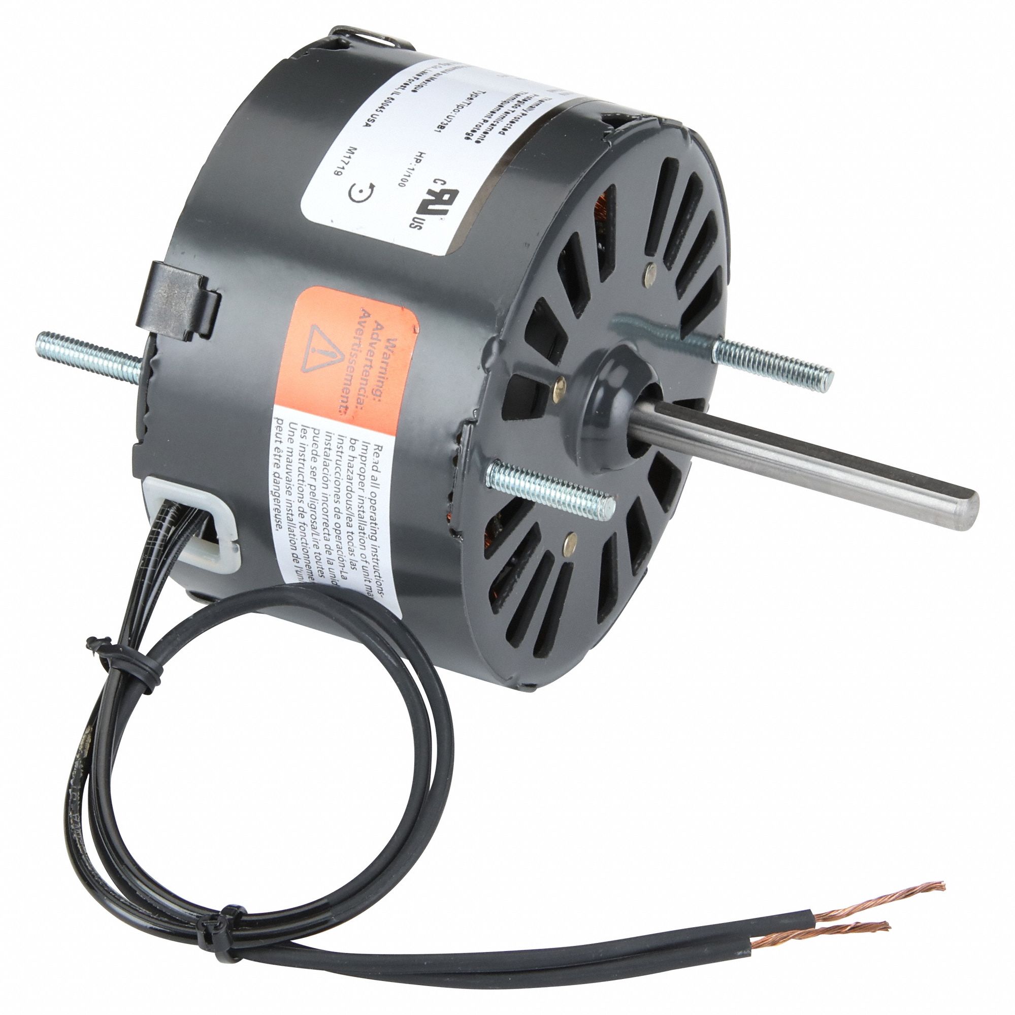 DAYTON, Open Air-Over, 1/100 HP, HVAC Motor - 498X29|71732488M - Grainger