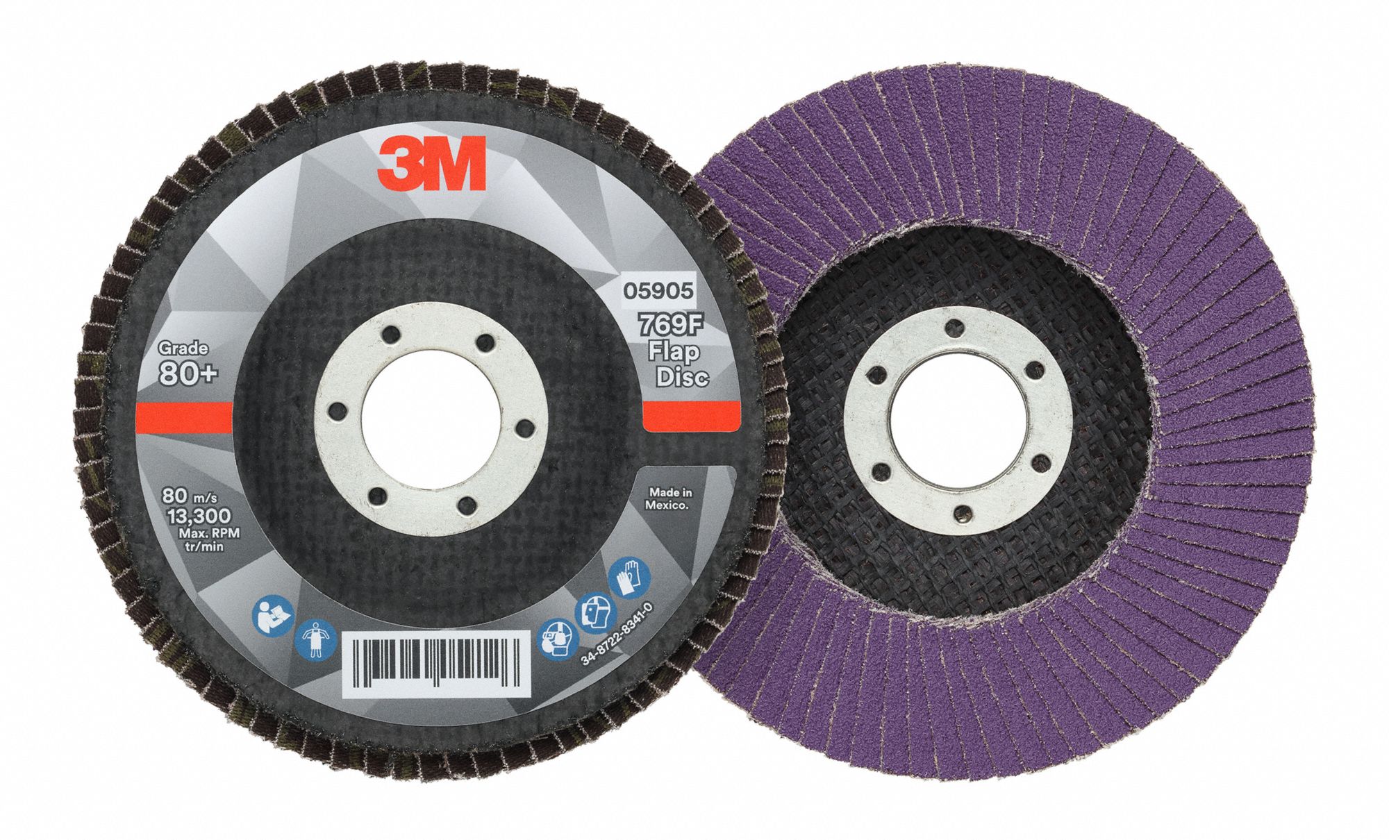3M, Type 27, 4-1/2" x 7/8", Flap Disc - 498X88|7100178016 - Grainger