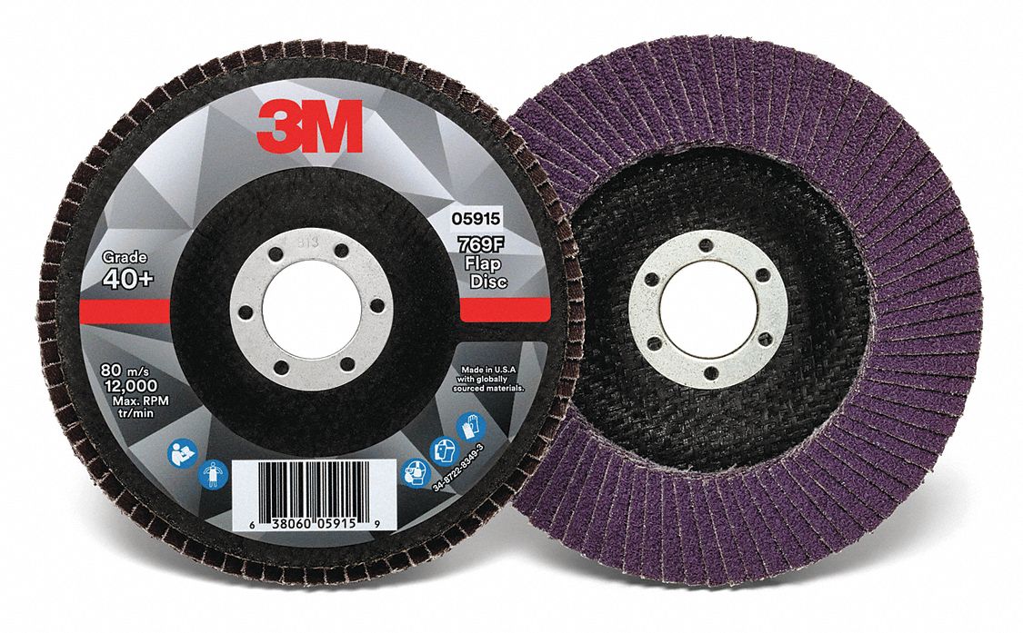 3M, Type 27, 5" x 7/8", Flap Disc - 498X98|60440351488 - Grainger