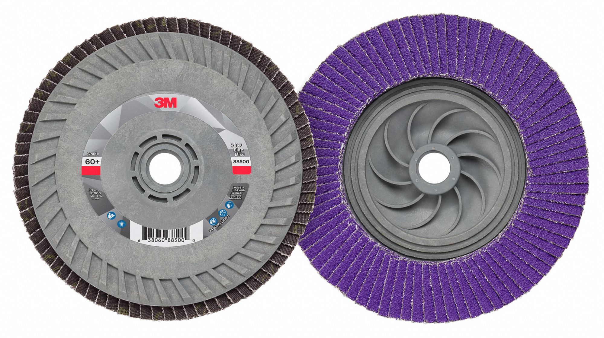 3M, Type 29, 5" x 5/8"-11, Flap Disc - 498Y26|7100242991 - Grainger
