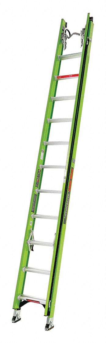 LITTLE GIANT, 24 ft Overall Ht, Fiberglass, Extension Ladder - 498Y86 ... LITTLE GIANT, 24 ft Overall Ht, Fiberglass, Extension Ladder - 498Y86 ...