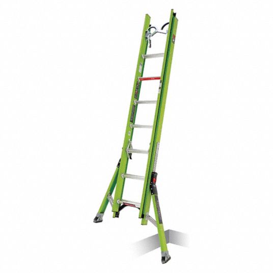 LITTLE GIANT, 16 ft Ladder Size, Fiberglass, Extension Ladder - 498Y88 ...
