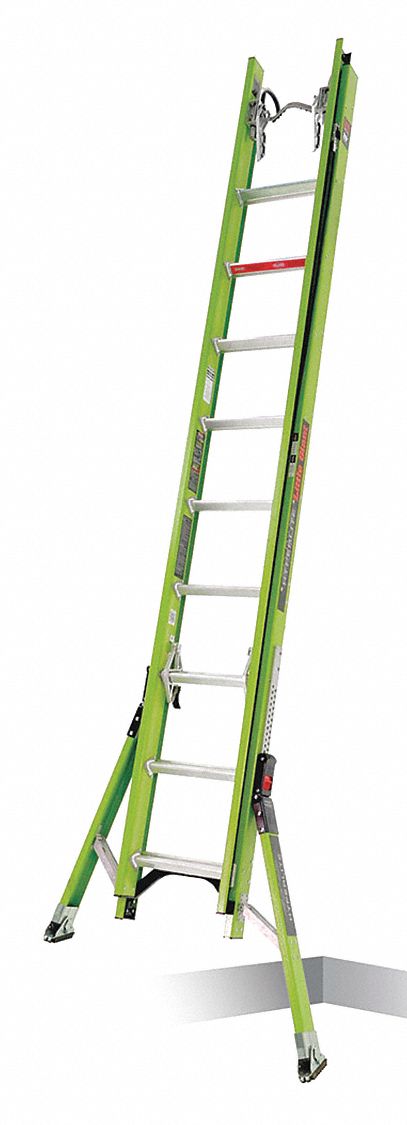 LITTLE GIANT, 20 ft Industry Ladder Size, 20 ft Extended Ladder Ht ...