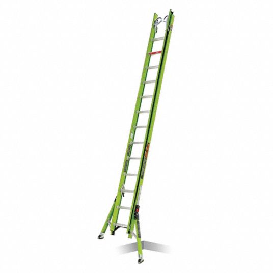 LITTLE GIANT, 28 ft Ladder Size, Fiberglass, Extension Ladder - 498Y91 ...