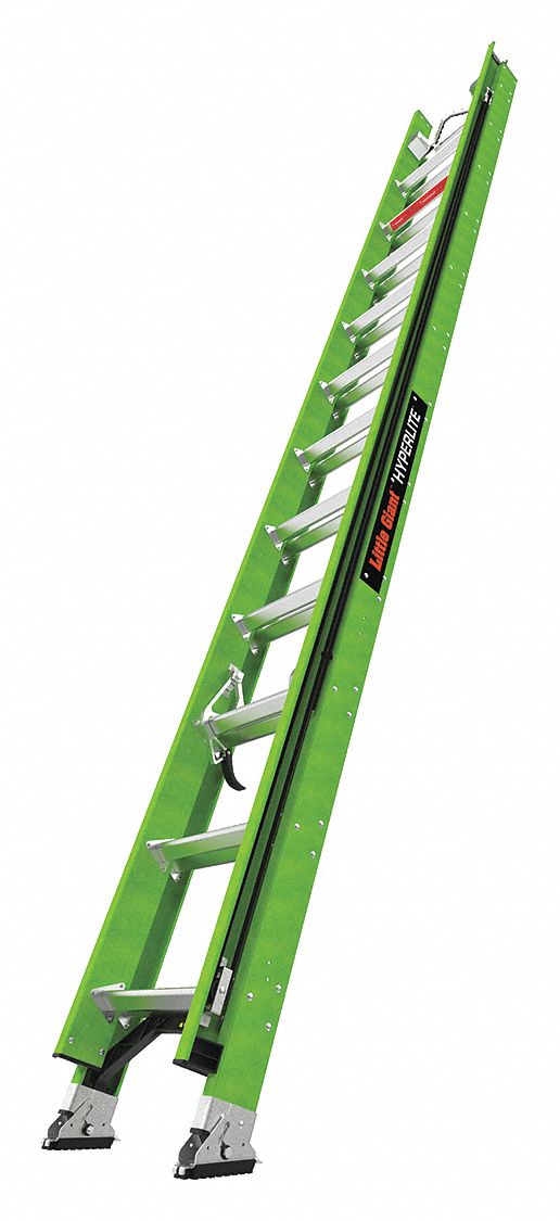 LITTLE GIANT, 24 ft Overall Ht, Fiberglass, Extension Ladder - 498Y96 ... LITTLE GIANT, 24 ft Overall Ht, Fiberglass, Extension Ladder - 498Y96 ...