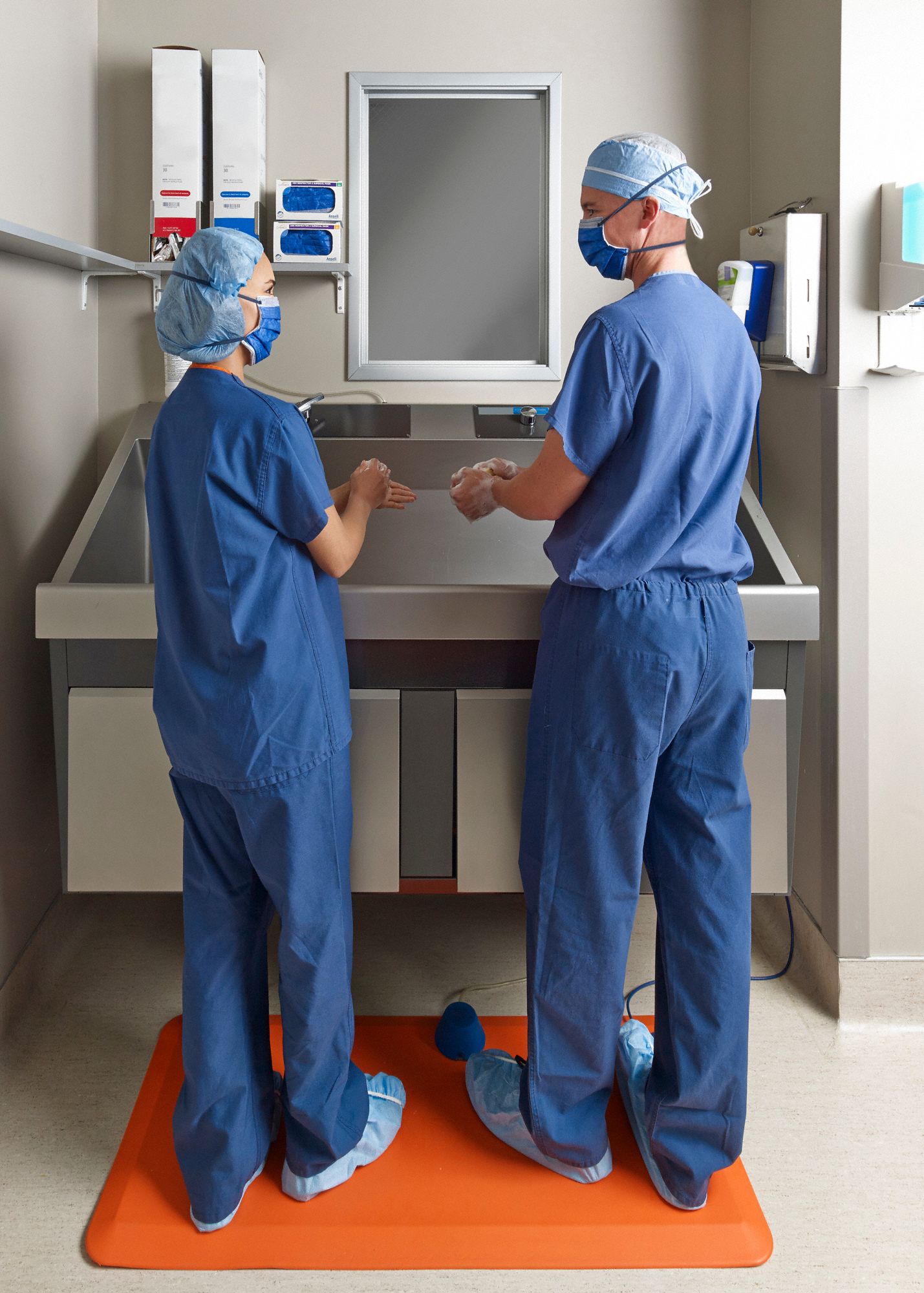 SANDEL Antifatigue Mat: Smooth, 20 in x 32 in, 3/4 in Thick, Orange ...