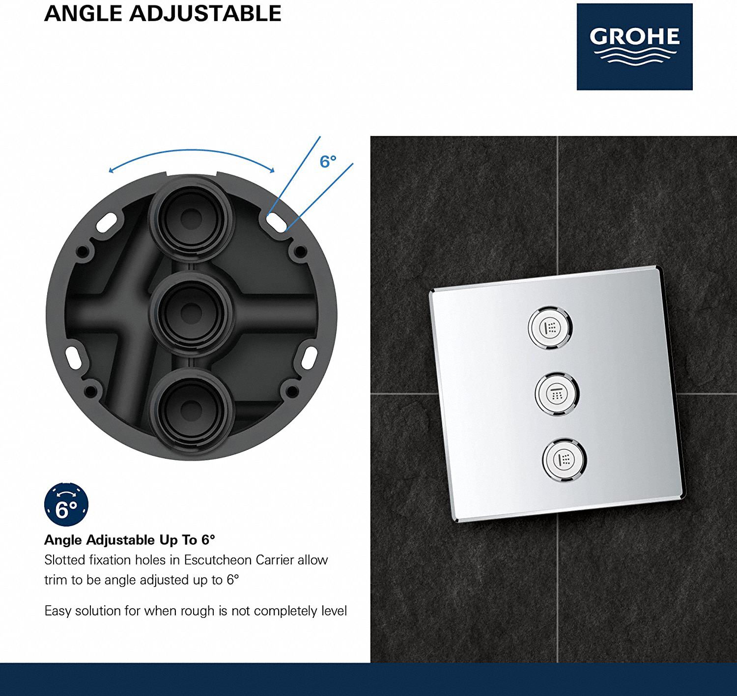 GROHE Triple Volume Control Trim: Grohe, For Use With Grohtherm ...