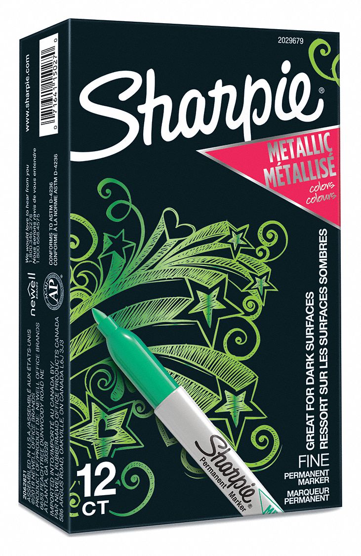 SHARPIE, Green, Fine, Permanent Marker - 499H28|2029679 - Grainger