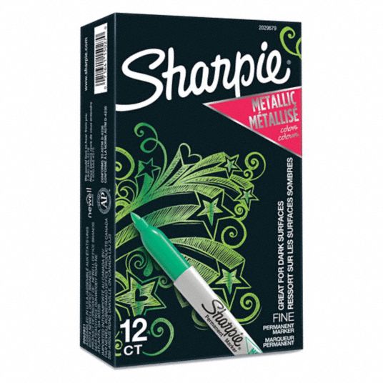 SHARPIE, Green, Fine, Permanent Marker - 499H28|2029679 - Grainger