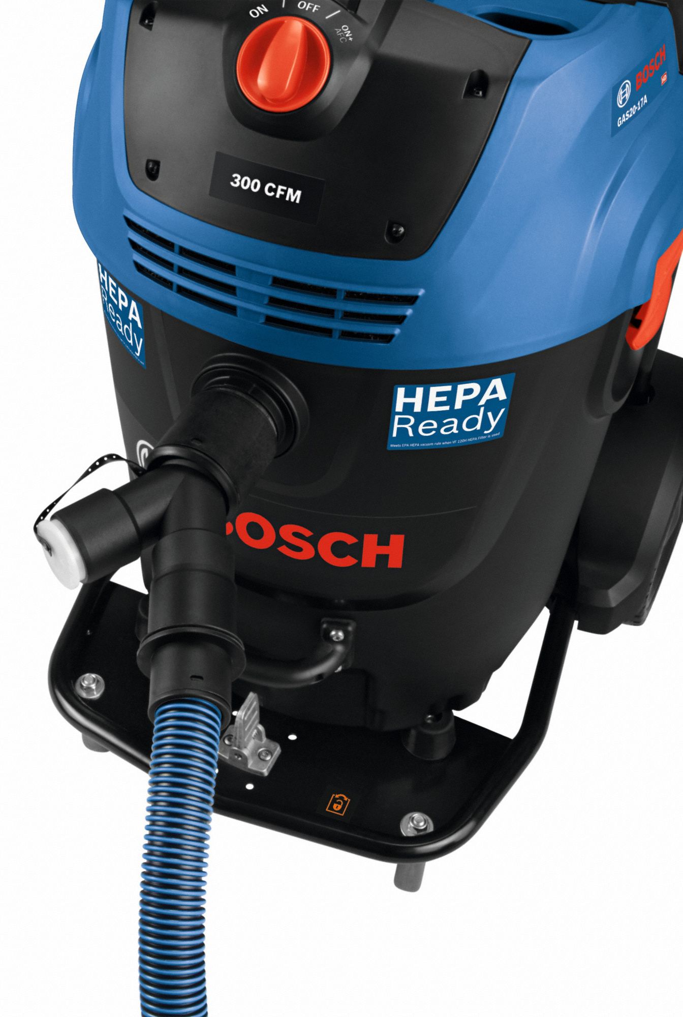 BOSCH Dust Extractor: HEPA, Dry/Wet, 17 gal Tank, 300 cfm Air Flow ...