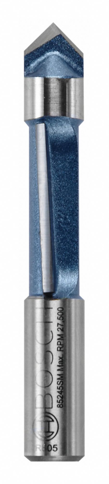 BOSCH, Fractional Inch, Carbide Tipped, Straight Cut Profile Router Bit ...