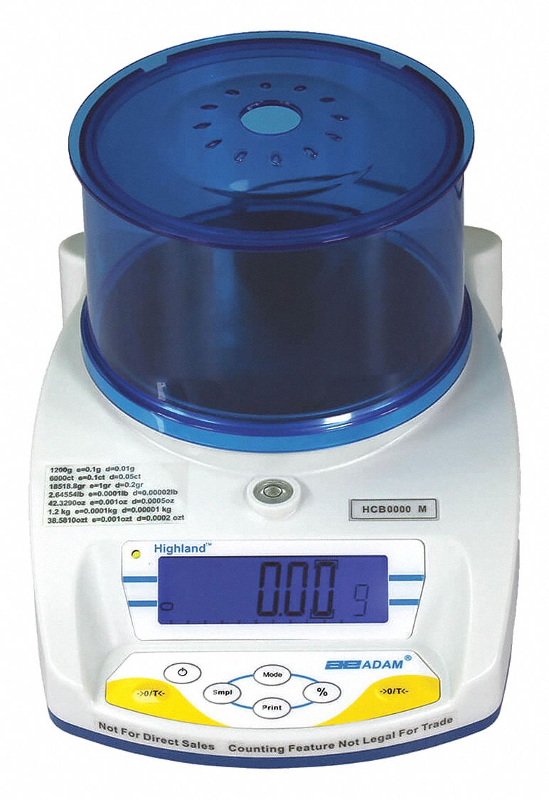 ADAM EQUIPMENT, 5,000 g Capacity, 0.5 g Readability, Compact Bench ...