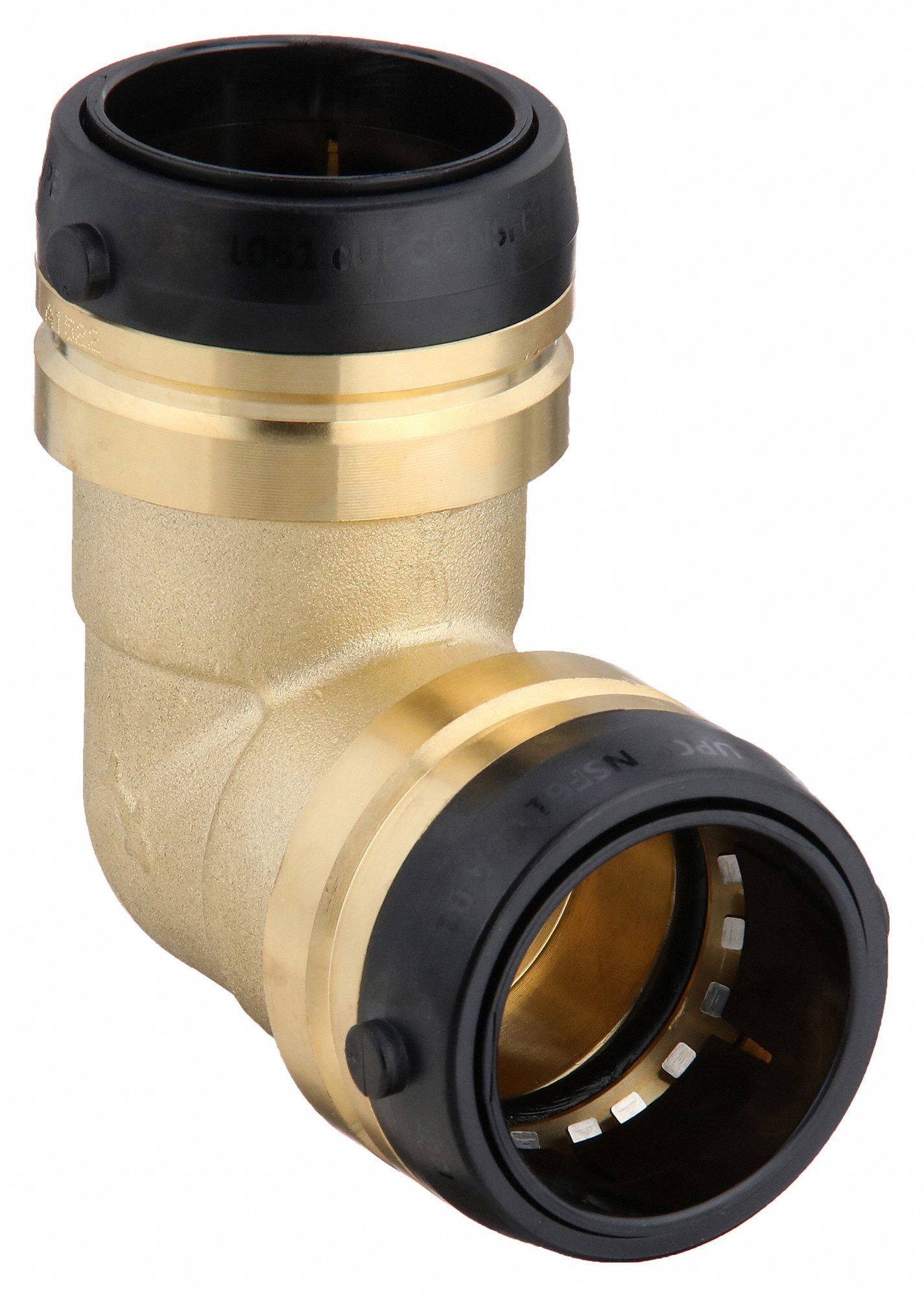 SHARKBITE, 90° Elbow, 1 1/2 in OD x 1 1/2 in OD Size, Push-Fit Elbow ...