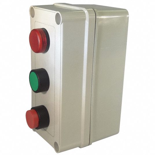 HOFFMAN, Extended Push Button/Flush Push Button, 1 Pilot Lights ...