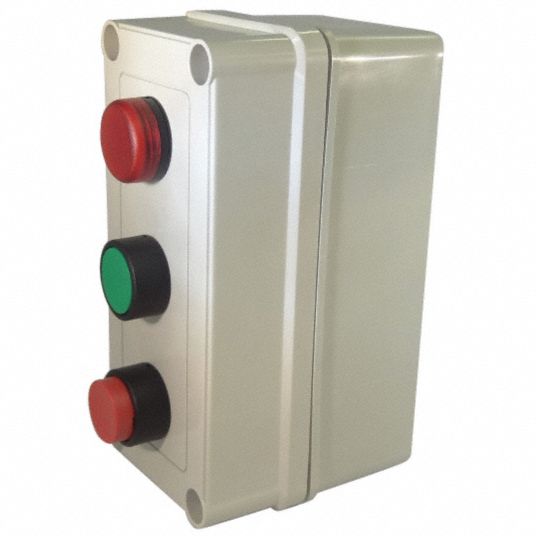 HOFFMAN, Extended Push Button/Flush Push Button, 1 Pilot Lights ...