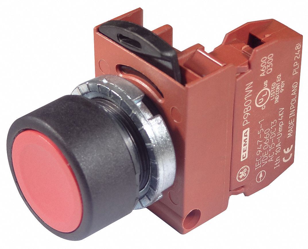 ABB, Flush Profile, Non-Metallic, Flush Push Button Operator - 49A525|P9M-PNRGN20N0 - Grainger