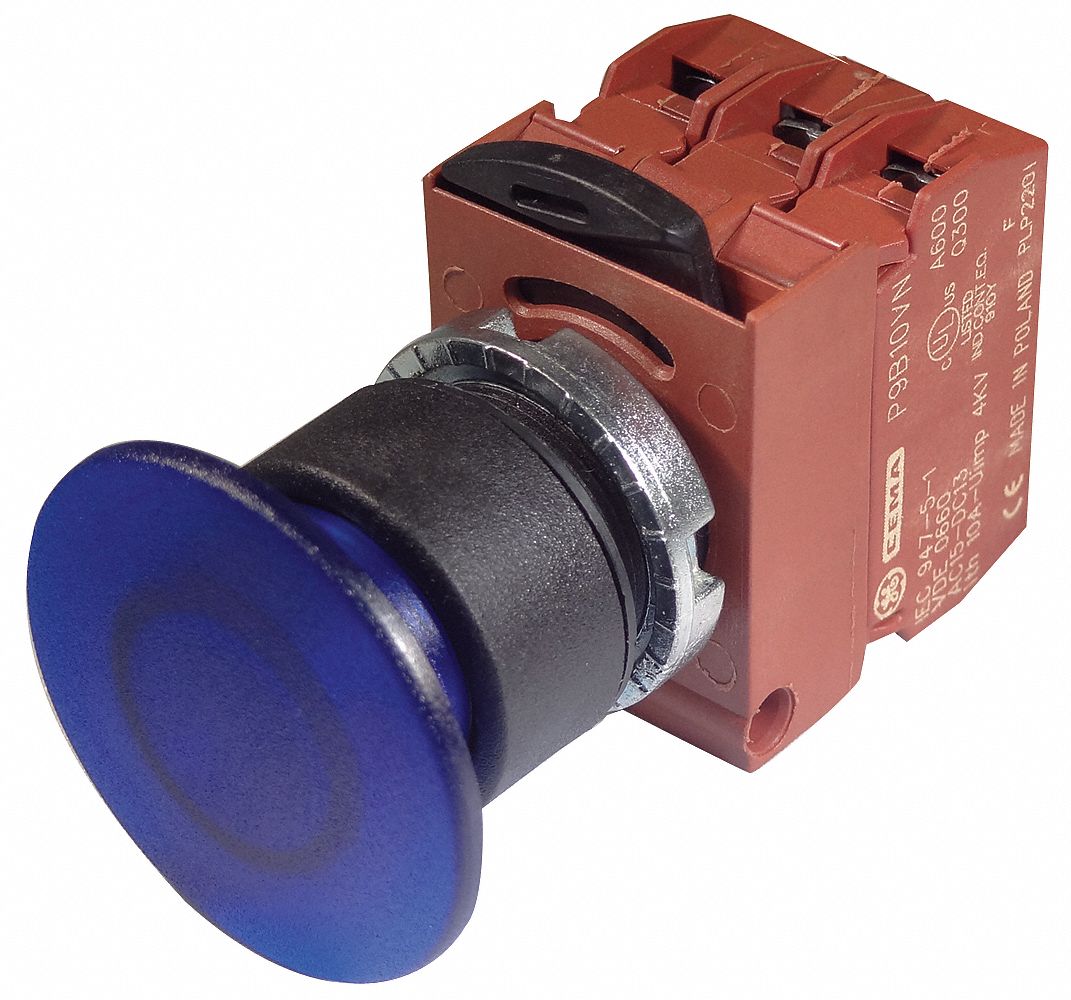 ABB Illuminated Push Button, 22 mm, Momentary, 40mm Mushroom Head ...