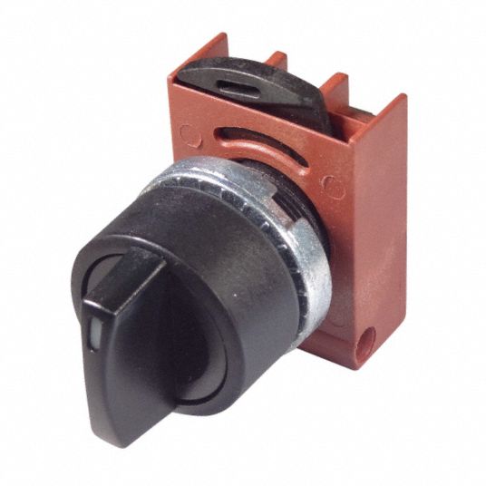 ABB, 22 mm Panel Mount Size, Short-Handled Selector Switch - 49A831|P9M-SMZ0N - Grainger