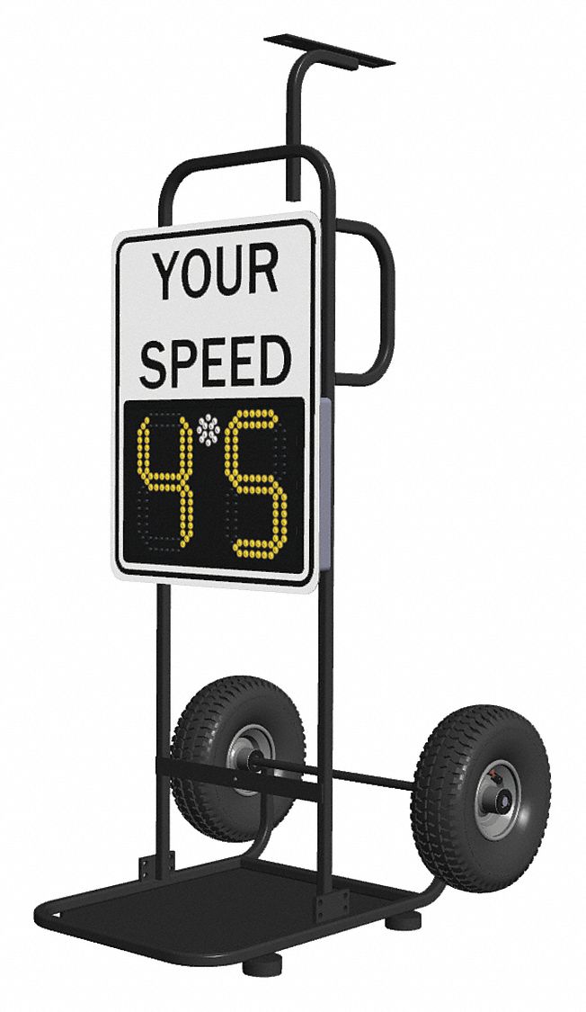 29 in x 23 in Nominal Sign Size, Aluminum, LED Radar Speed Display Sign ...