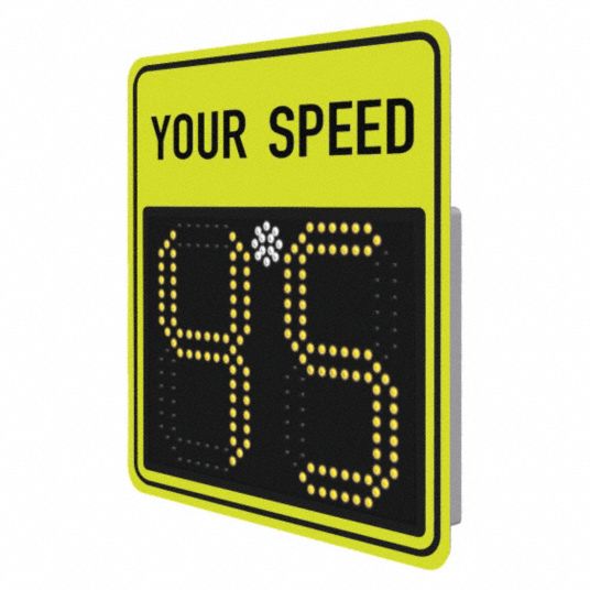 TAPCO LED Radar Speed Display Sign, Sign Legend Your Speed/Digital ...