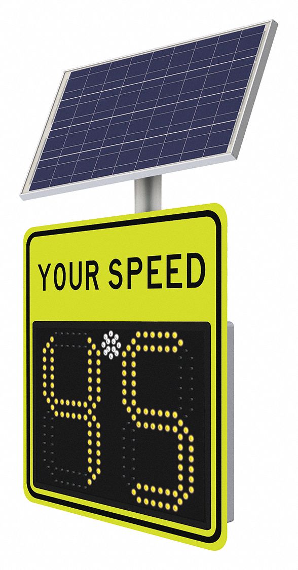 TAPCO LED Radar Speed Display Sign: 28 in x 28 in Nominal Sign Size ...