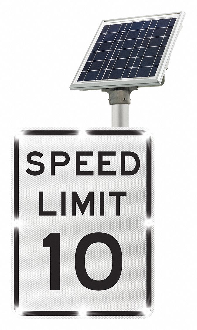 Solar Powered Speed Limit Signs Solar Powered Max. Speed Limitation