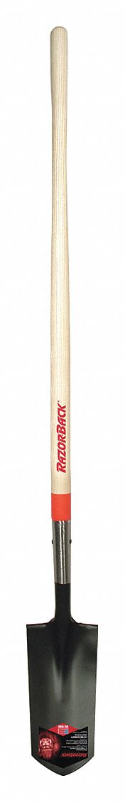RAZOR-BACK Trenching Shovel, 48" Handle Length, 5" Blade Width, 11-1/2 ...