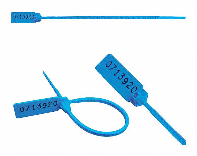 7 3/4 in Strap Lg, 46 lb Breaking Strength, Pull-Tight Seals - 49AH13 ...