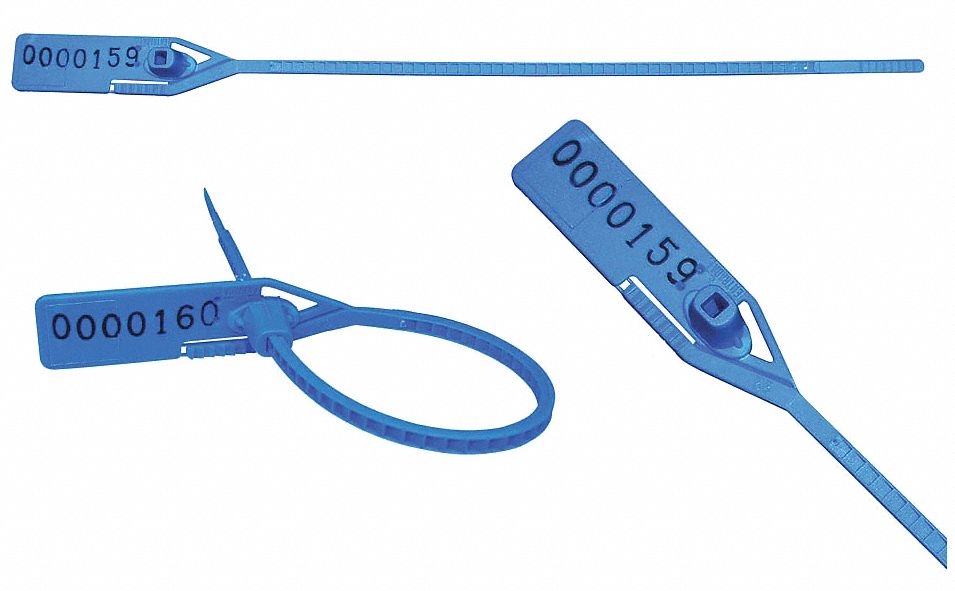 8 in Strap Lg, 44 lb Breaking Strength, Pull-Tight Seals - 49AH31 ...