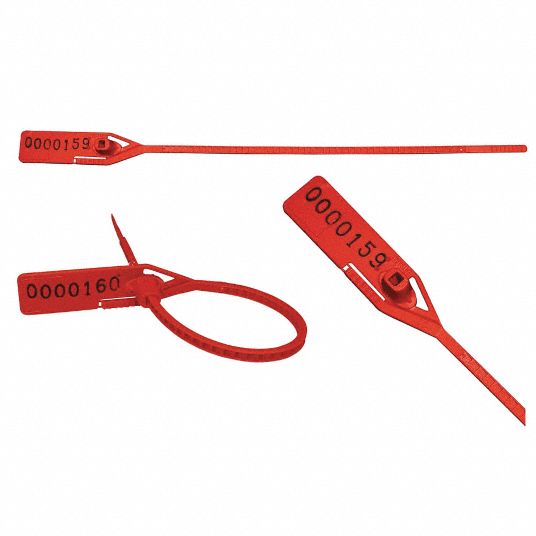 8 in Strap Lg, 44 lb Breaking Strength, Pull-Tight Seals - 49AH33 ...