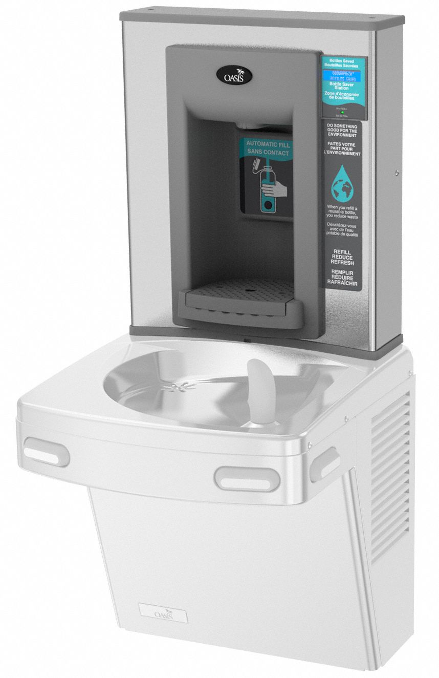 OASIS Bottle Filler Retrofit Kit: Sensor, 16 in Ht, 8 in Wd, Filter Status Indicator - 49AH85 ...