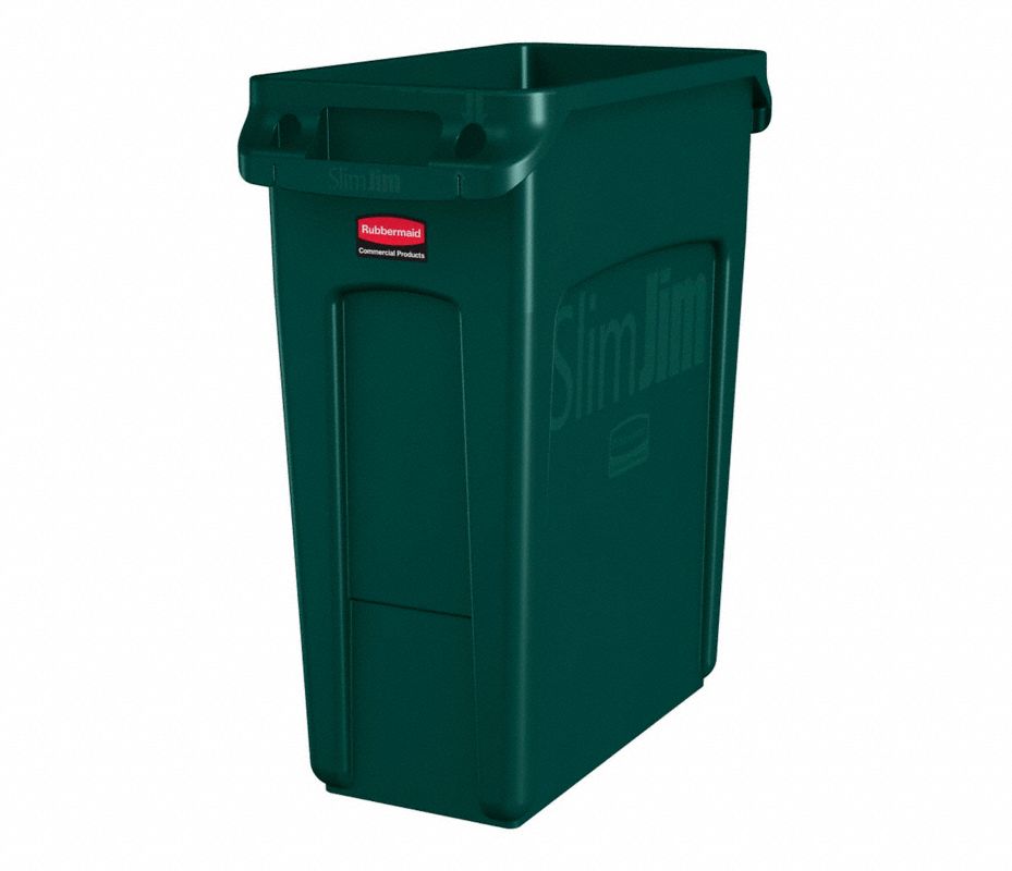 RUBBERMAID COMMERCIAL PRODUCTS Contenedor Slim Jim®, 61 L / 16 Gal ...