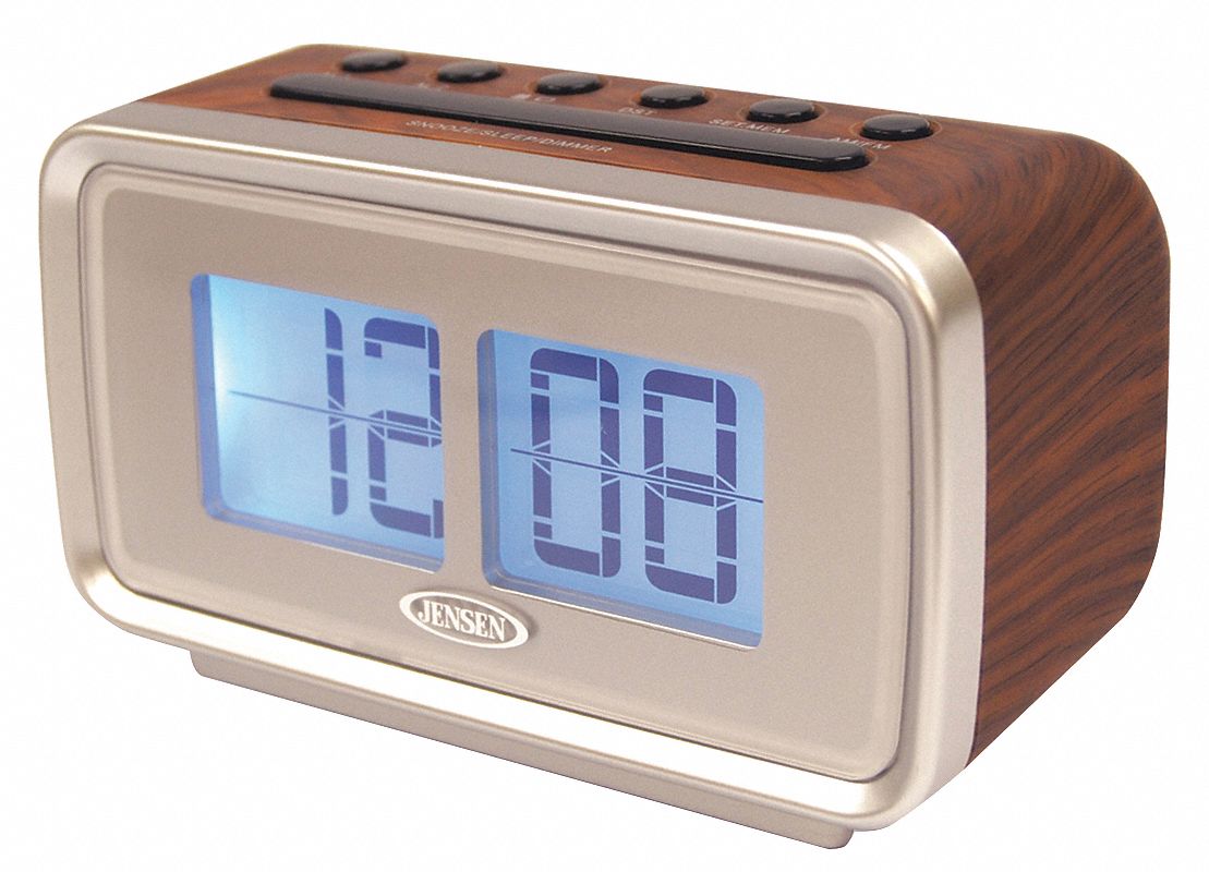 LCD, 3 1/4 in Ht, Digital Clock - 49AV06|JCR-232 - Grainger