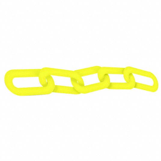 12 ft Lg, Yellow, Plastic Chain - 49AW70|PRCQ368561BL2 - Grainger