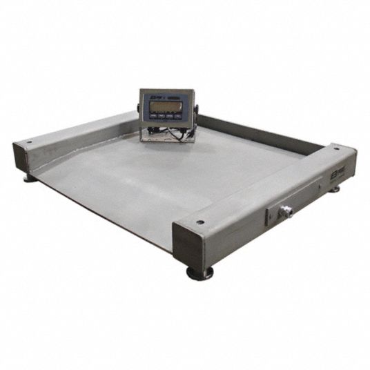 B-TEK, 2,500 lb Wt Capacity, 24 in Weighing Surface Dp, Platform Floor ...
