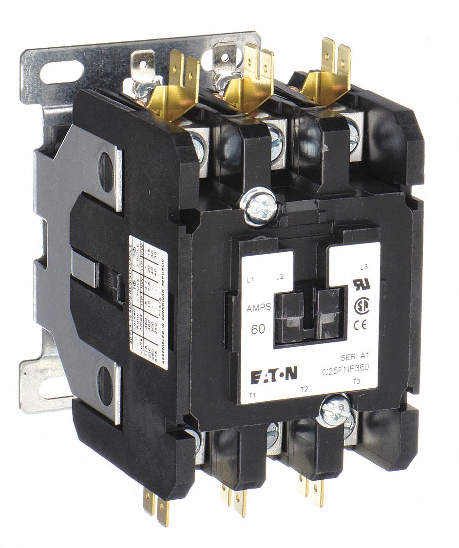 EATON, 3 Poles, 120V AC, Definite Purpose Magnetic Contactor - 49C085 ...
