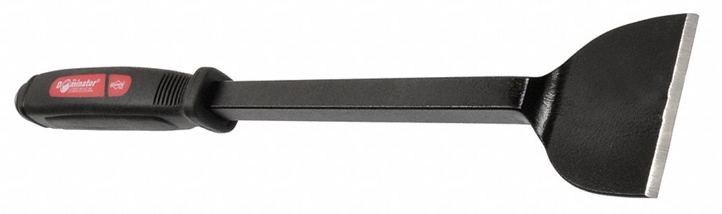 Stiff Gasket Scraper with 3 in Carbon Steel Blade, Black/Red - Grainger