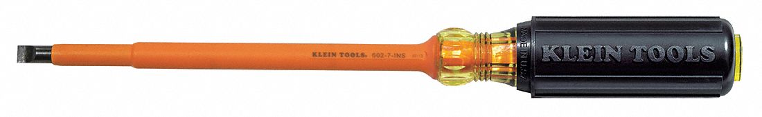 KLEIN TOOLS, Induction Hardened Steel, 5/16 in Tip Size, Insulated ...