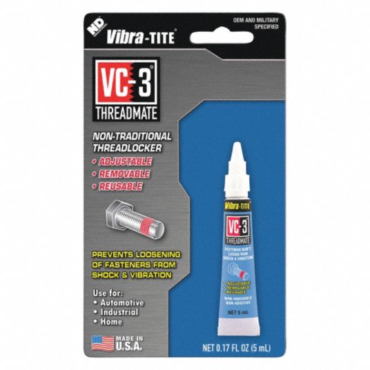VIBRA-TITE, Red, 0.16 fl oz, High-Strength Threadlocker - 49CF03 ...