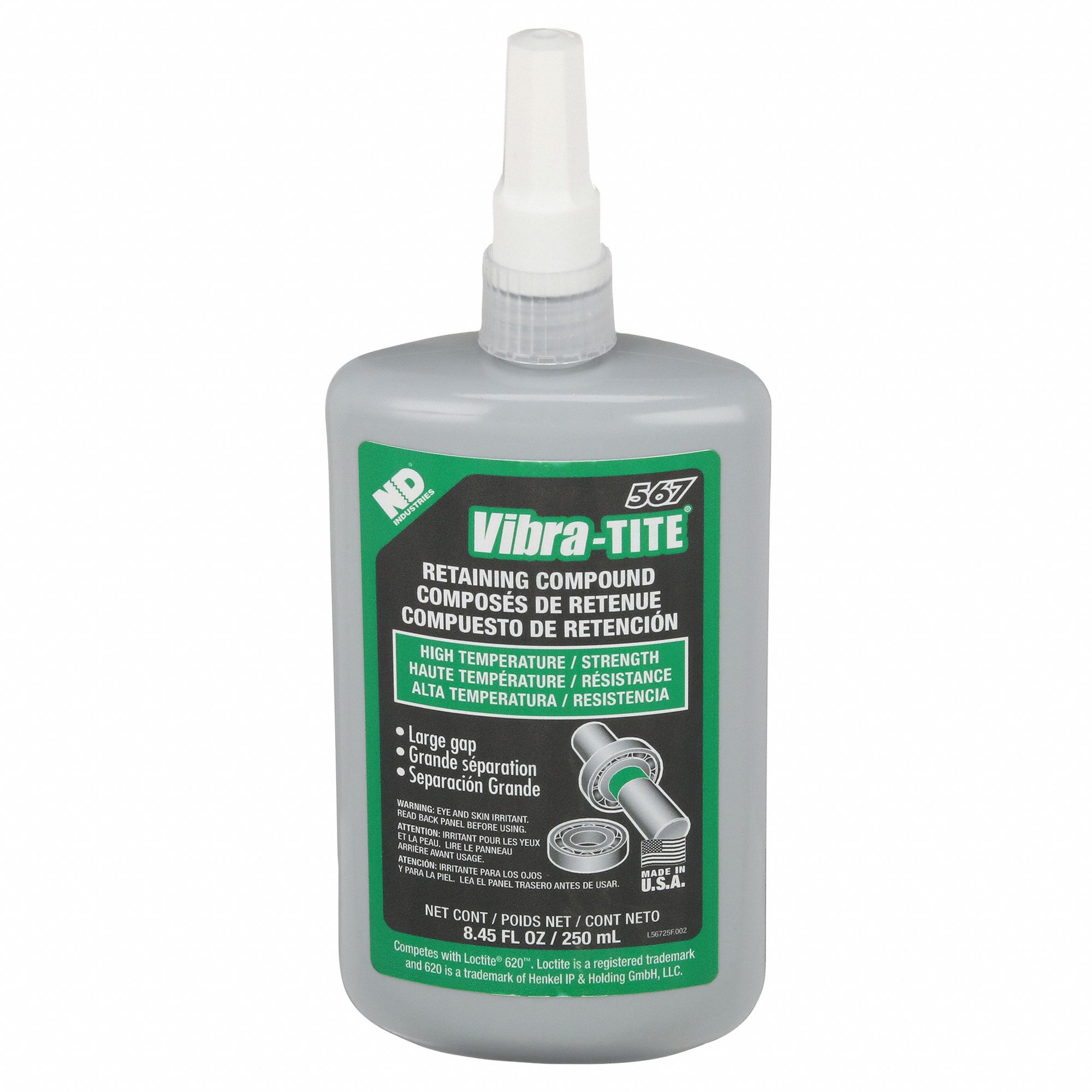 VIBRA-TITE, 567, 8.5 fl oz, Retaining Compound - 49CH58|56725 - Grainger