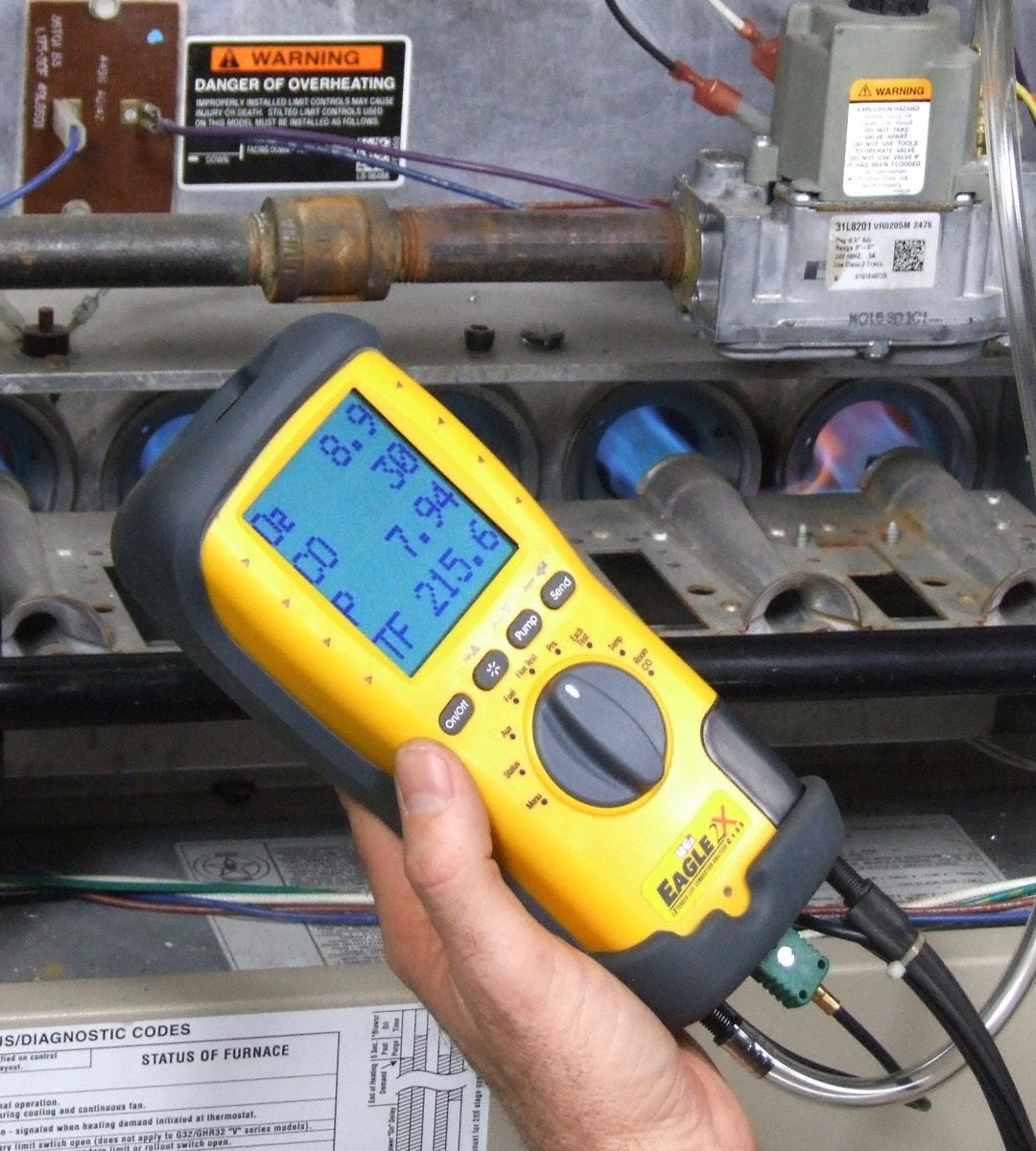 UEI TEST INSTRUMENTS Combustion Analyzer Kit, LCD - 49CK79|C155KIT-N ...